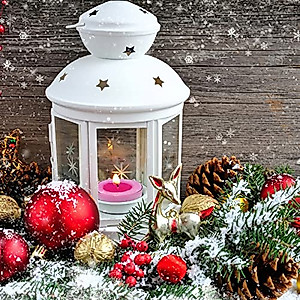 Soyyla Lilac Tealights Candles, 12 Pack Clear Cups Soy Candles Long Lasting Tea Lights for Weddings Birthday Festival Celebration Party Candle Gardens