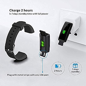 CNPGD Smart Watch, Fitness Tracker for Men Women, Bracelet Band with 24 Hour Body Temperature Heart Rate Monitor Blood Pressure Blood Oxygen(SpO2) Waterproof smartwatch for iPhone Android Phones