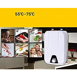 Electric Hot Water Heater, Fencia 110V 1500W 8L Electrical Hot Water Heater - Adjustable Temperature from 55℃-75℃ - Best for Kitchen, Rest Room, Household - Shipping From USA (Square)