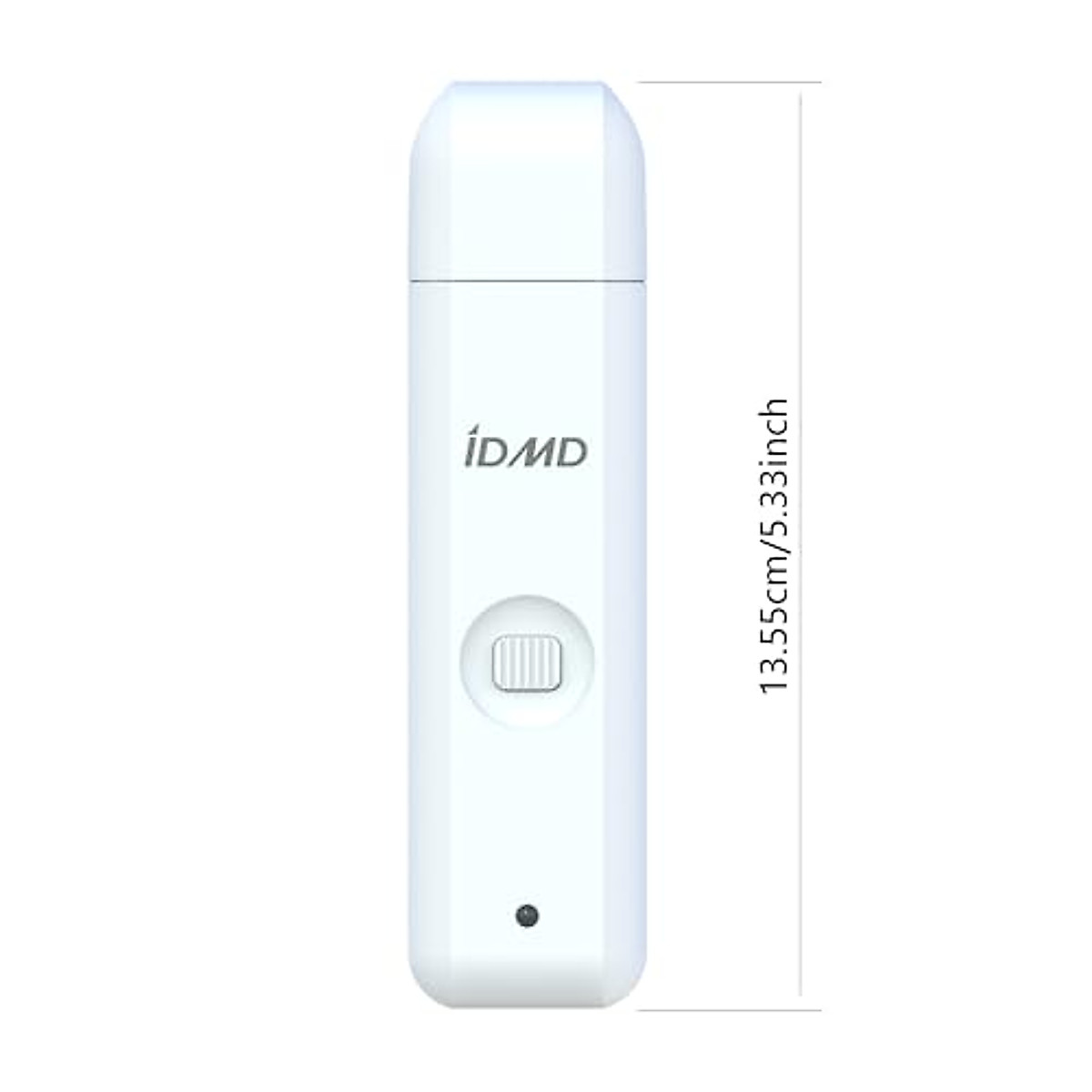 IDMD dog nail trimmers-Powerful 2-Speed dog nail grinder-with safe LED lighting and battery capacity indicator light & type-c USB rechargeable quiet pet nail grinder clipper for dogs/cats(White)