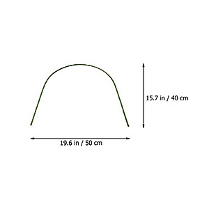 Cabilock Metal Holder 3 Pcs Garden Greenhouse Hoops for Plant Cover Support Gardening Houses Tunnel Support Frame Garden Stakes for Fabric Covers Netting Raised Beds Shelf Plants