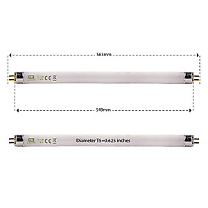 TBE LIGHTING 14w / 22 inch Soft White 3500K Tubes - F14T5/D Fluorescent Tube Lamps / 22''- CFL Bulbs - G5 2-Pin Base Fittings - T5 High Efficiency Lamps (4-Pack)