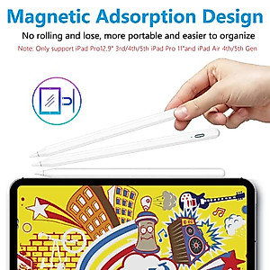 Stylus Pen for iPad, Apple Pencil for iPad 10th/9th Generation, iPad Pro 11 & 12.9 inch, iPad Pencil Compatible with (2018-2022) Apple iPad Air 5th/4th/3rd Gen, Mini 6th/5th Gen, iPad 8th/7th/6th Gen