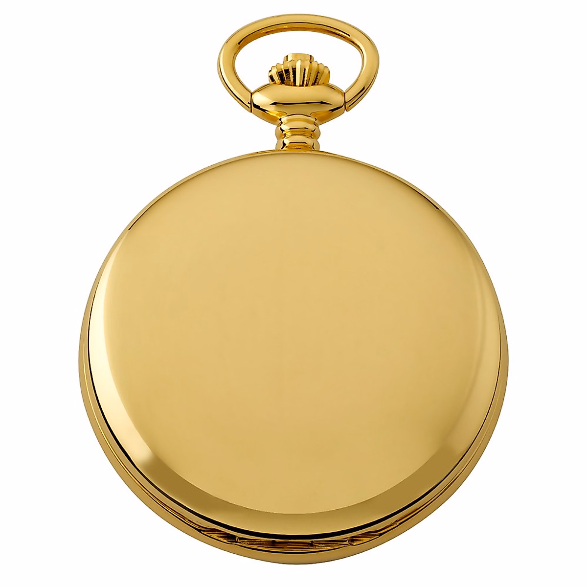 Gotham Men's Gold-Tone Railroad Dial Double Hunter 17 Jewel Mechanical Pocket Watch # GWC18806G