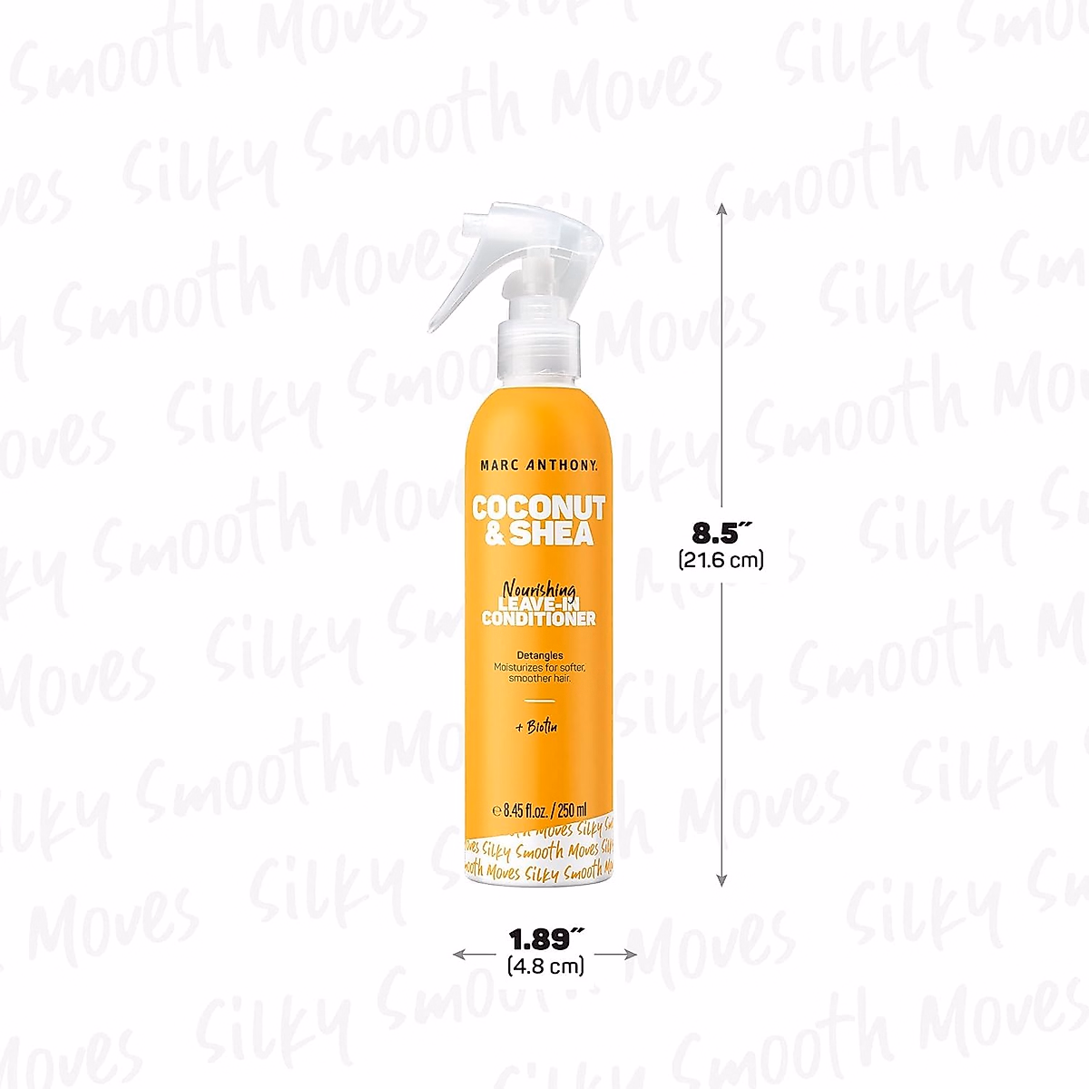 Marc Anthony Leave-In Conditioner Spray, Coconut Oil & Shea Butter - Anti-Frizz Biotin Detangling Spray to Moisturize for Softer Smoother Hair - Color Safe & Sulfate Free Styling Product