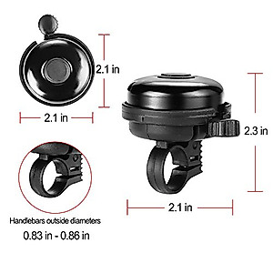 Accmor Classic Bike Bell, Aluminum Bicycle Bell, Loud Crisp Clear Sound Bicycle Bike Bell for Adults Kids
