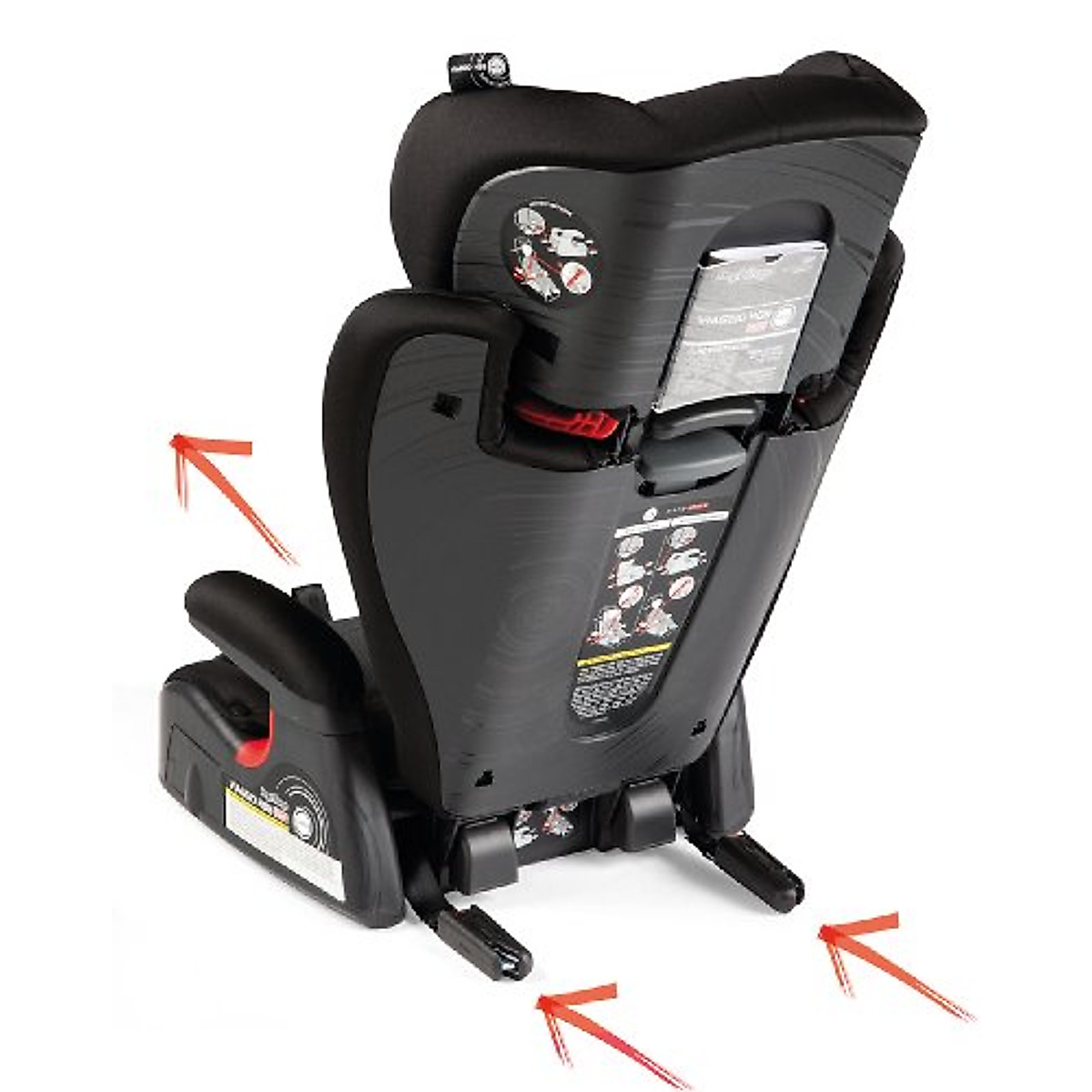 Peg Perego Viaggio HBB 120 - Booster Car Seat - for Children from 40 to 120 lbs - Made in Italy - Crystal Black (Black)