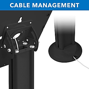 Mount-It! Secure Tablet Floor Stand for iPad, iPad Pro, iPad Air, Samsung Tab A | Anti-Theft Tablet Floor Mount Compatible with 10.2 and 10.5" Tablets | Tablet Kiosk Floor Stand (MI-3770B_G7), Black