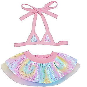 Dog Bikini Swimsuit, Cute Pet Bathing Dress for Puppy and Kitten, Breathable Dog Summer Skirt Sequins Beach Outfit, Cooling Princess Swimwear Sundress for Daily Wear Holiday Party Camping Take Photos