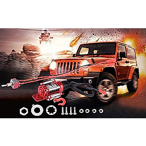 VGEBY RC Car Winch, 1:10 RC Scale Electric Metal Winch RC Model Vehicle Winch Compatible for SCX10 D90 D110 TF2 TRX4 KM2 Rc Winch Rcwinch
