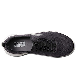 Skechers Men's Gowalk Flex-Athletic Slip-On Casual Walking Shoes with Air Cooled Foam Sneakers, Black/White 2, 9.5