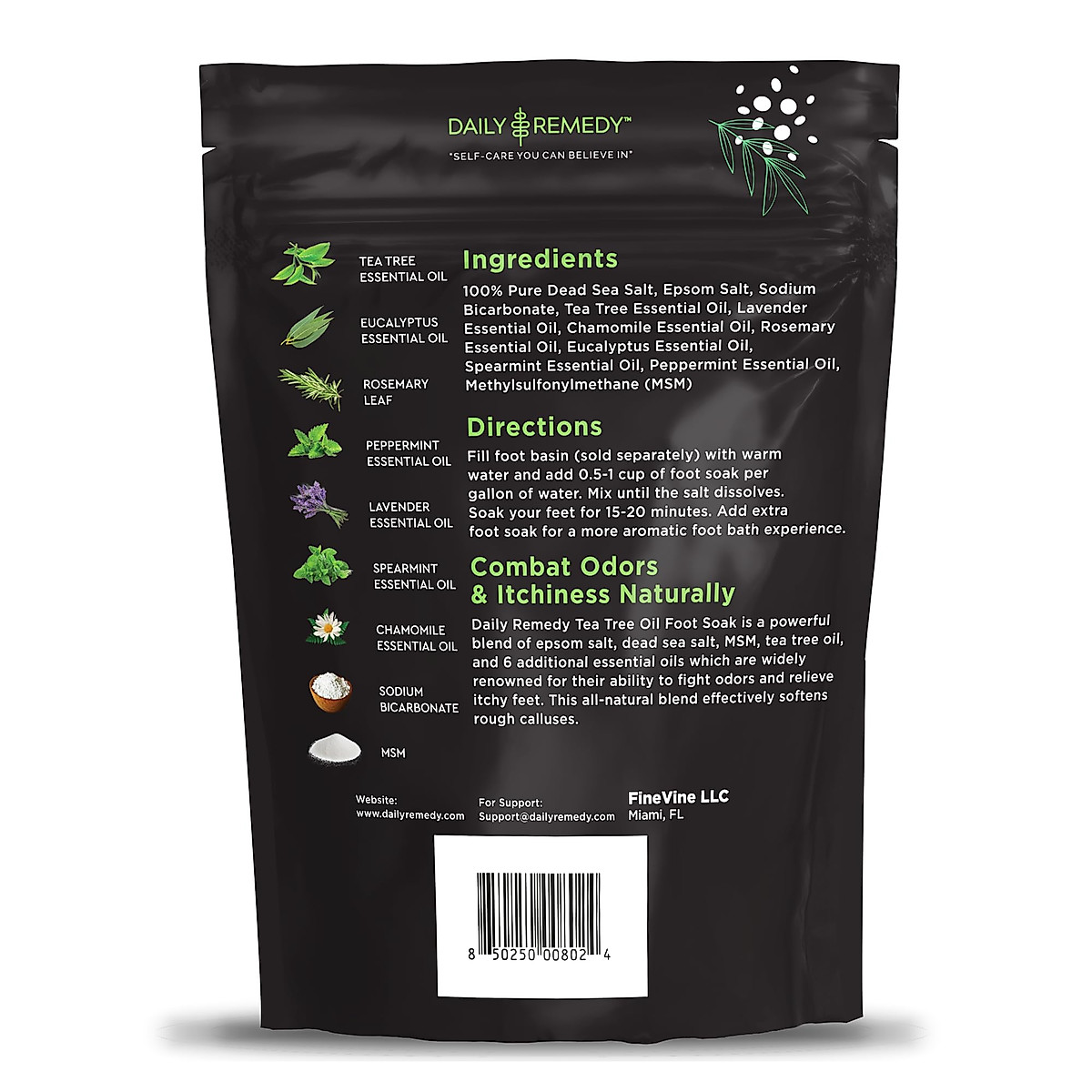 Tea Tree Oil Foot Soak with Epsom Salt - Made in USA - for Toenail Athletes Foot, Stubborn Foot Odor Scent, Softens Calluses & Soothes Sore Tired Feet - 16 Ounces