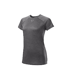 EvoShield womens Fx Short Sleeve Training Tee Shirt, Charcoal, X-Small US