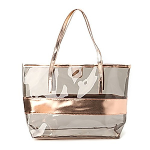 Women Transparent Shopping Bags Jelly Clear Beach Handbag Tote Shoulder Bag