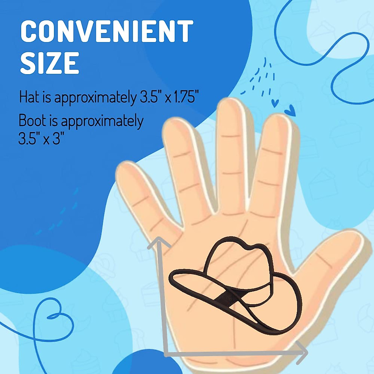 COWBOY COOKIE CUTTERS Wild West Country Cowboy Cowgirl Boot And Rustic Western Rodeo Hat Cookie Cutters Made In America (2 Pack)