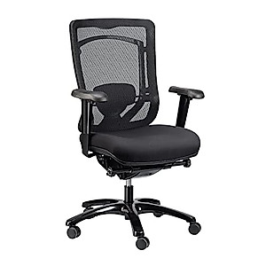 Eurotech Seating Monterey Fabric Seat & Mesh Back Chair, Black
