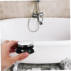 COOLHIYA Bathtub Drain Plug Anti Clogging Sink Drain Stopper Bathtub Stoppers Drain Plug Bath Tub Drain Stopper Universal Tub Stopper Universal Drain Filter Bathroom Sink Stopper Copper