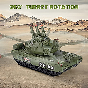 UNIH Army Tank Toy Set Bundle with Transport Cargo Airplane Toy Set, Military Toys Playset with Solidier Men and Mini Diecast Car Vehicles, Birthday Gift for Kids Toddler Boys 2 3 4 5 6 7 Years Old