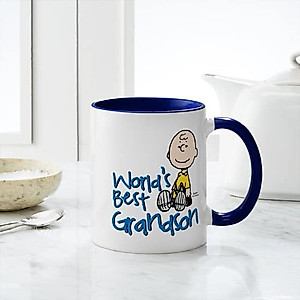 CafePress World's Best Grandson Mug Ceramic Coffee Mug, Tea Cup 11 oz