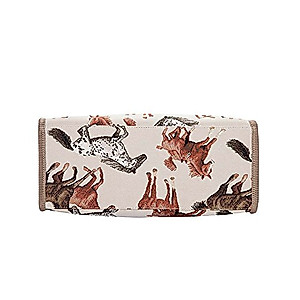 Signare Tapestry Shoulder Bag Shopping Bag for Women with Running Horse Design (SHOP-RHOR)