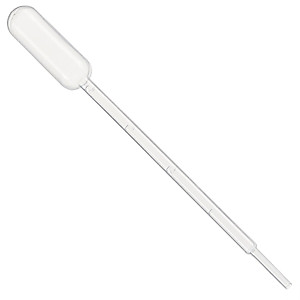 Globe Scientific 137010-500 LDPE Graduated Transfer Pipet, Large Bulb, Non-Sterile, 150mm Length, 5.0mL Capacity (Box of 500)