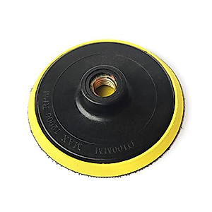 HOMESOM 4 Inch 2 Pieces Backing Plates Polishing Buffing Pads Holder Hook & Loop Backer Pad Thread 5/8-11 Car Polishing Tool