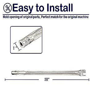 YOUFIRE Gas Burners Tube 18" x 1" Pipe Burner Grill Replacement Parts for for Affinity 3000 Series, 4 Burner Ducane Affinity 3100 3200 3400, 4100, Affinity 31421001, Stainless Steel Burners