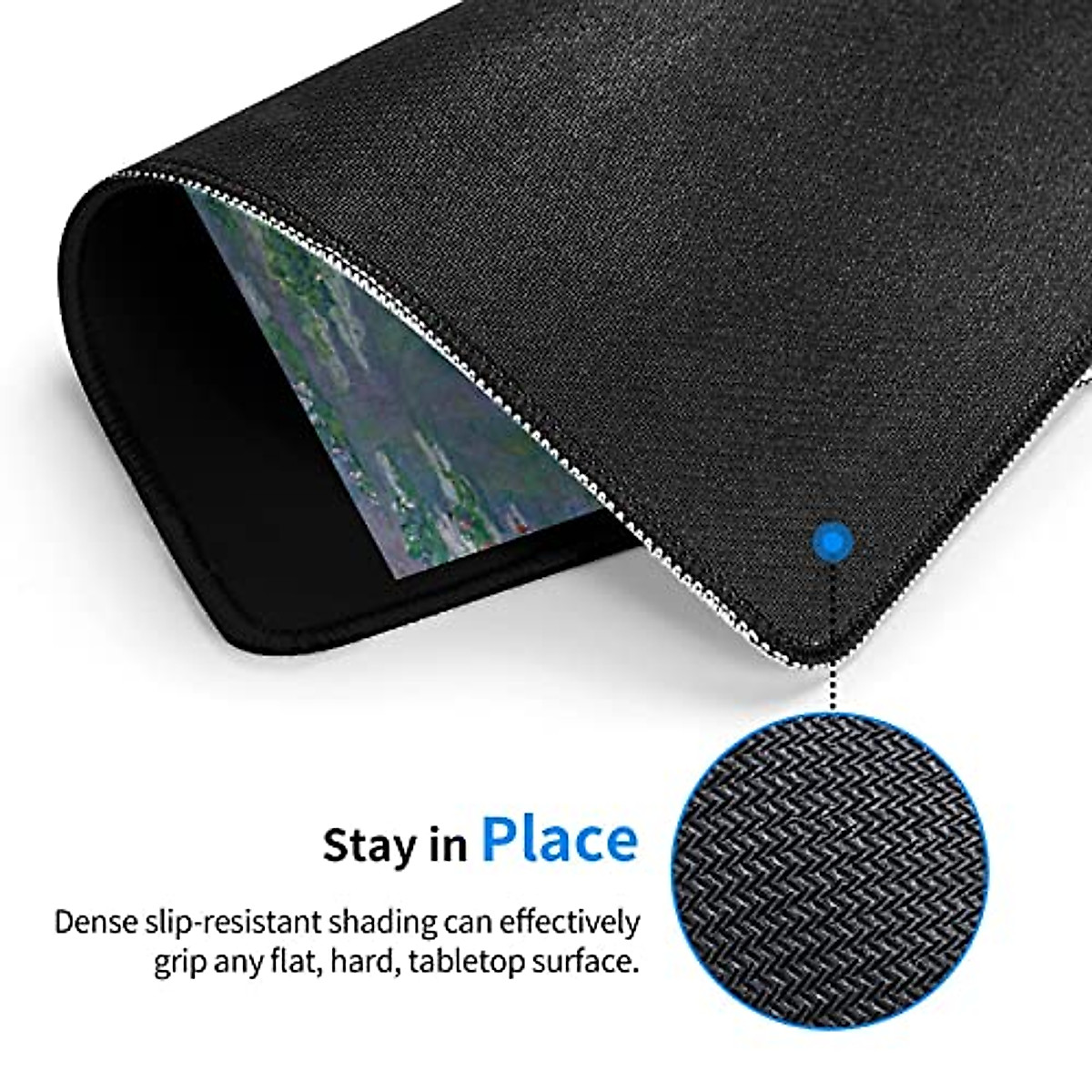 Lilies Claude Monet Water Game Office Overlock Rubber Non-Slip Mouse Pad