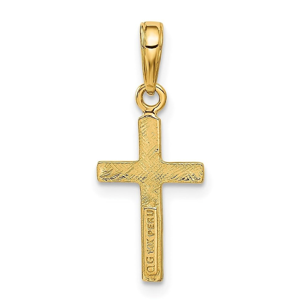 Auriga Fine Jewelry 10k Yellow Gold Cross Pendant (L- 24 mm, W- 10 mm) Gift for Women