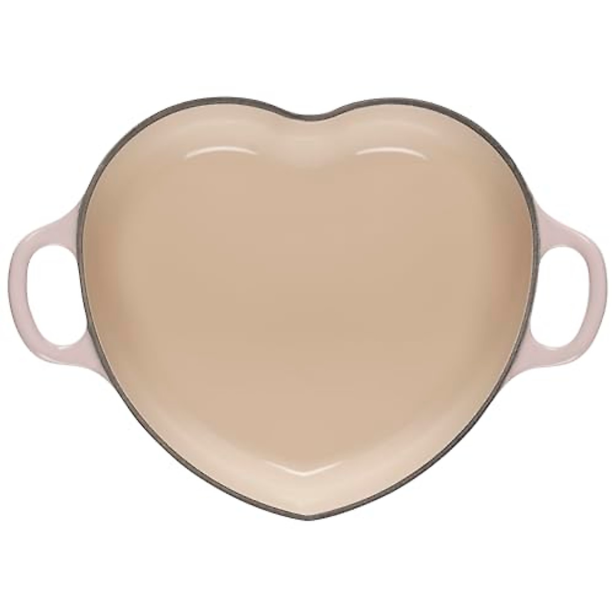 Le Creuset Signature Enameled Cast Iron Figural Heart Cocotte, 2 Quart, Shell Pink with Stainless Steel Knob