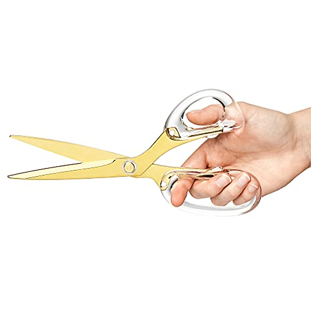 OfficeGoods Acrylic & Stainless Steel 9" Scissors - Modern Design for the Stylish Home, Office, or School - Perfect for Arts & Crafts, Scrapbooking, Fabric, & Sewing - Gold