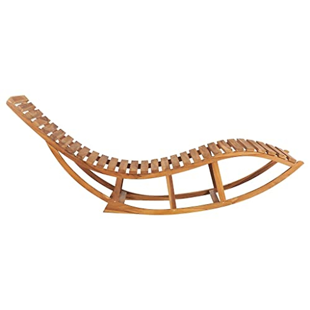 qiangxing Rocking Sun r with Cushion Patio Swivel Rocker Chairs Wooden Recliner Wood Outdoor Chair Wicker Rocking Chair Solid Teak Wood