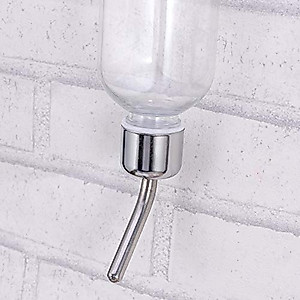 balacoo Small Animal Water Bottle - No Drip Water Dispenser Gravity Hydration Fountain Drinking Feeder for Dog,Cat,Rabbit,Hamster Cage or Kennel Size L