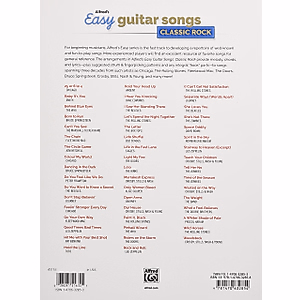 Alfred's Easy Guitar Songs -- Classic Rock: 50 Hits of the '60s, '70s & '80s