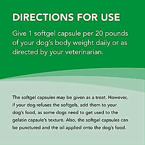 Nutramax Welactin Omega-3 Fish Oil Skin and Coat Health Supplement Liquid for Dogs, 120 Softgels