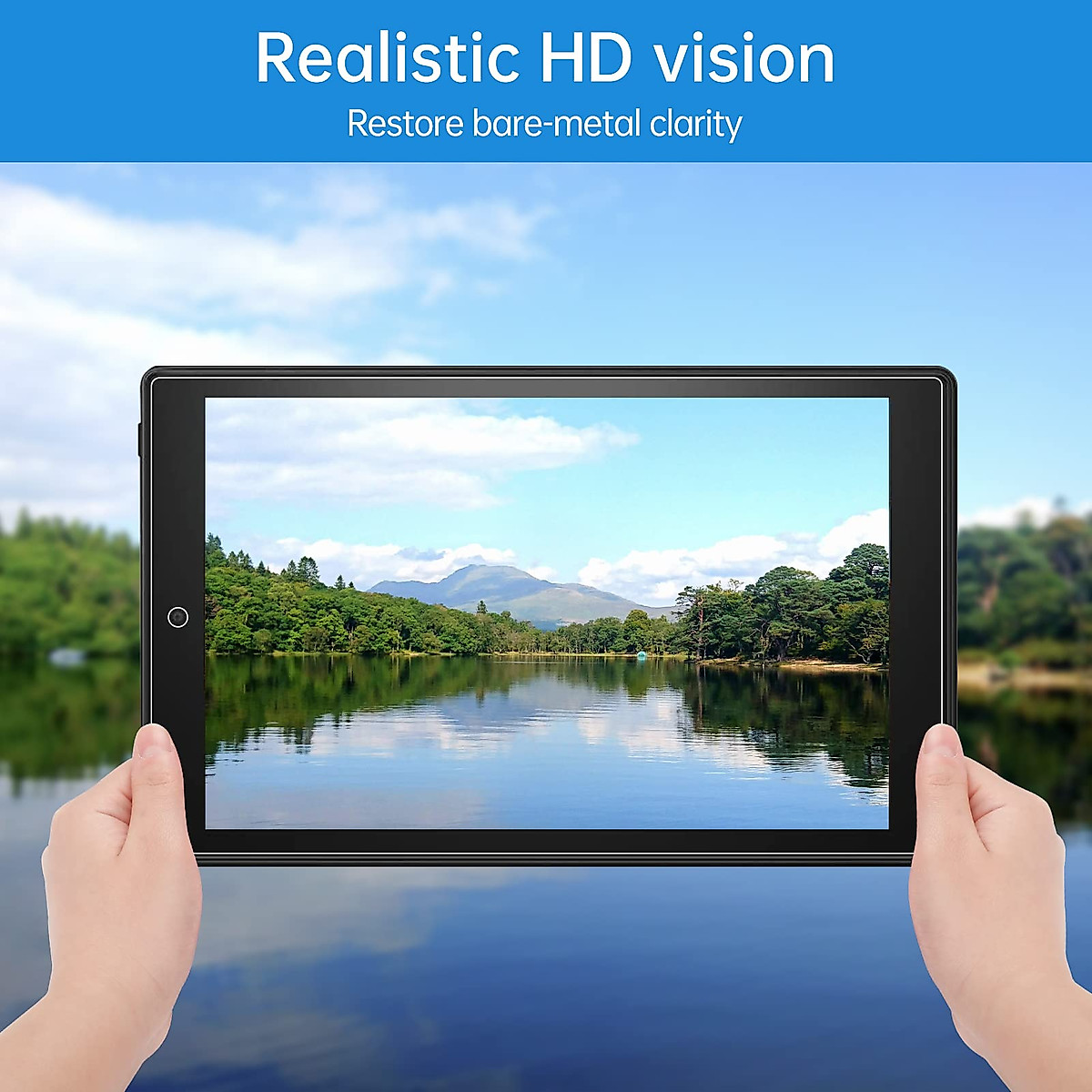 XinWoTuo Tempered Glass Screen Protector for Amazon HD 10 Tablet 10.1 inch (9th Generation 2019 Release and 7th Generation 2017 Release), Scratch-Resistant/Anti-fingerprint /2Pcs