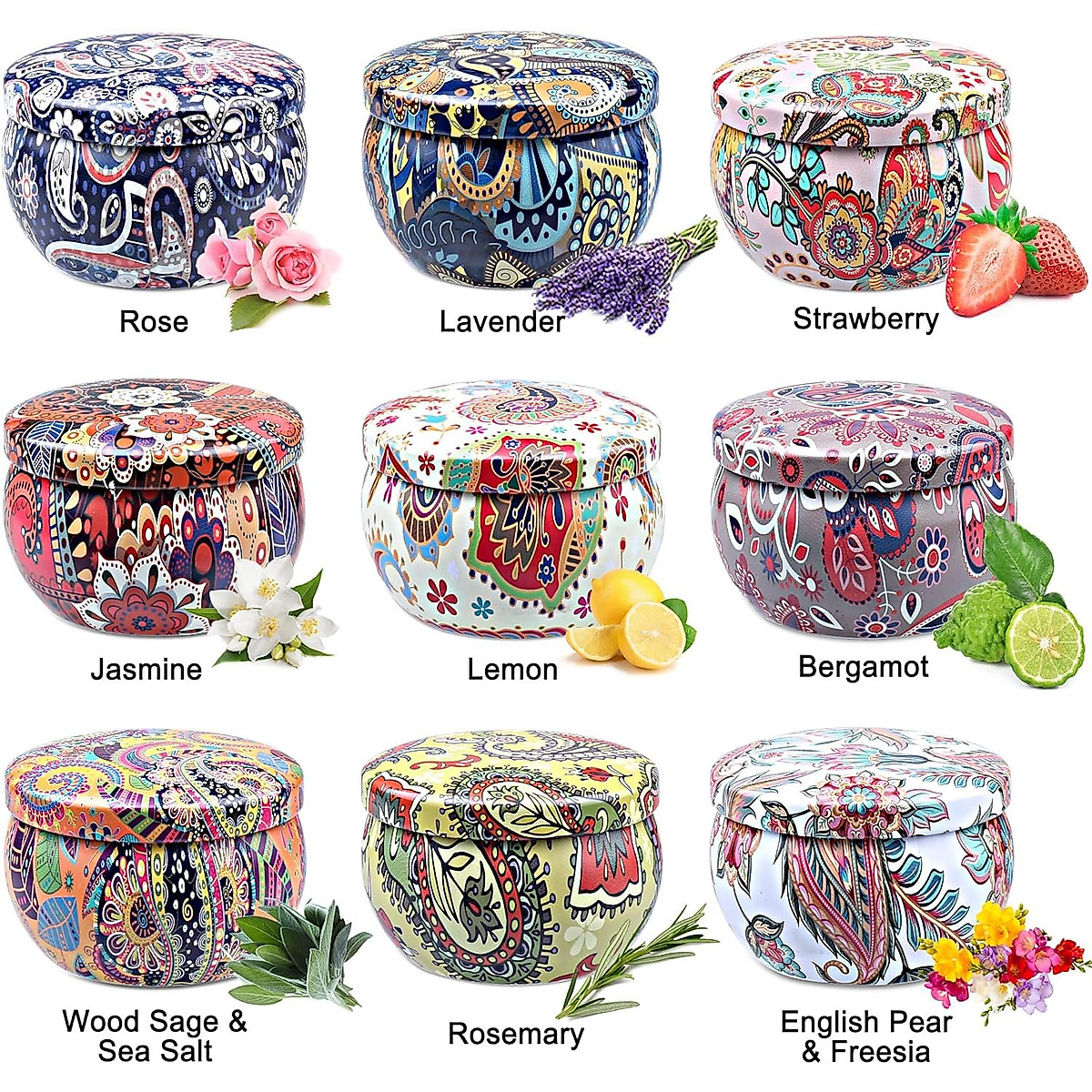 Scented Candles Gift Set for womem, 9 Pack Aromatherapy Candles for Home Scented, 180 Hour Long Lasting Soy Candle Lavender Candle Birthday Chrismas Gifts for Women Mom Bath Spa Yoga Candles