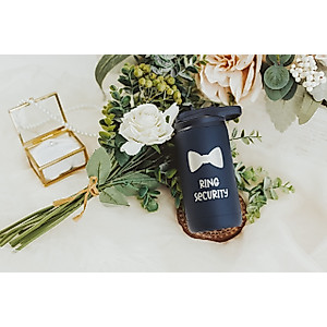Legacy and Light Ring Security Water Bottle, Cup for Ring Bearer Proposal, Will you be my ring bearer Tumbler, Thank You Wedding Day Favor, Toddler or Little Boy Gift Ideas from Bride and Groom