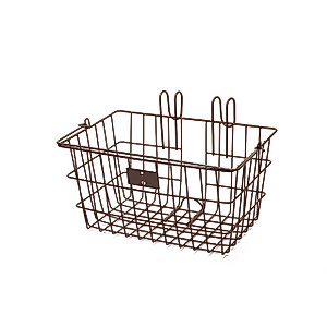 Retrospec Detachable Steel Apollo-Lite Lift-Off Front Bike Basket with Handles, Brown