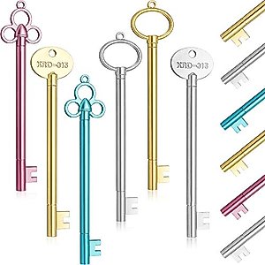 Key Shape Pen Vintage Key Gel Ink Pens Cute Novelty Pens Black Fine Point Pen for Office Stationary School Supplies(36 Pieces)