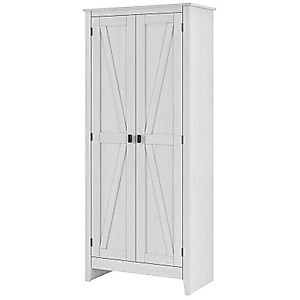 SystemBuild Ameriwood Home Farmington 18 inch Wide Storage Cabinet, Ivory Pine & Ameriwood Home Storage Cabinet, Ivory Pine