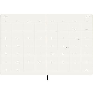 Moleskine 2023 Monthly Planner, 18M, Extra Large, Black, Soft Cover (7.5 x 10)