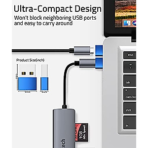 Syntech USB C Female to USB A Male Adapter 3 Pack, Type C Charger Cable Power Adapter Compatible with iPad Air 6, iPhone 13/12 Pro Max, Apple Watch S7, Samsung Galaxy S20 etc Blue