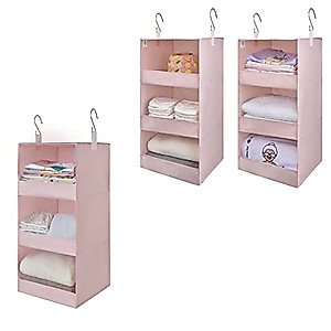 GRANNY SAYS Bundle of 2-Pack Hanging Organizer & 1-Pack Closet Hanging Shelves