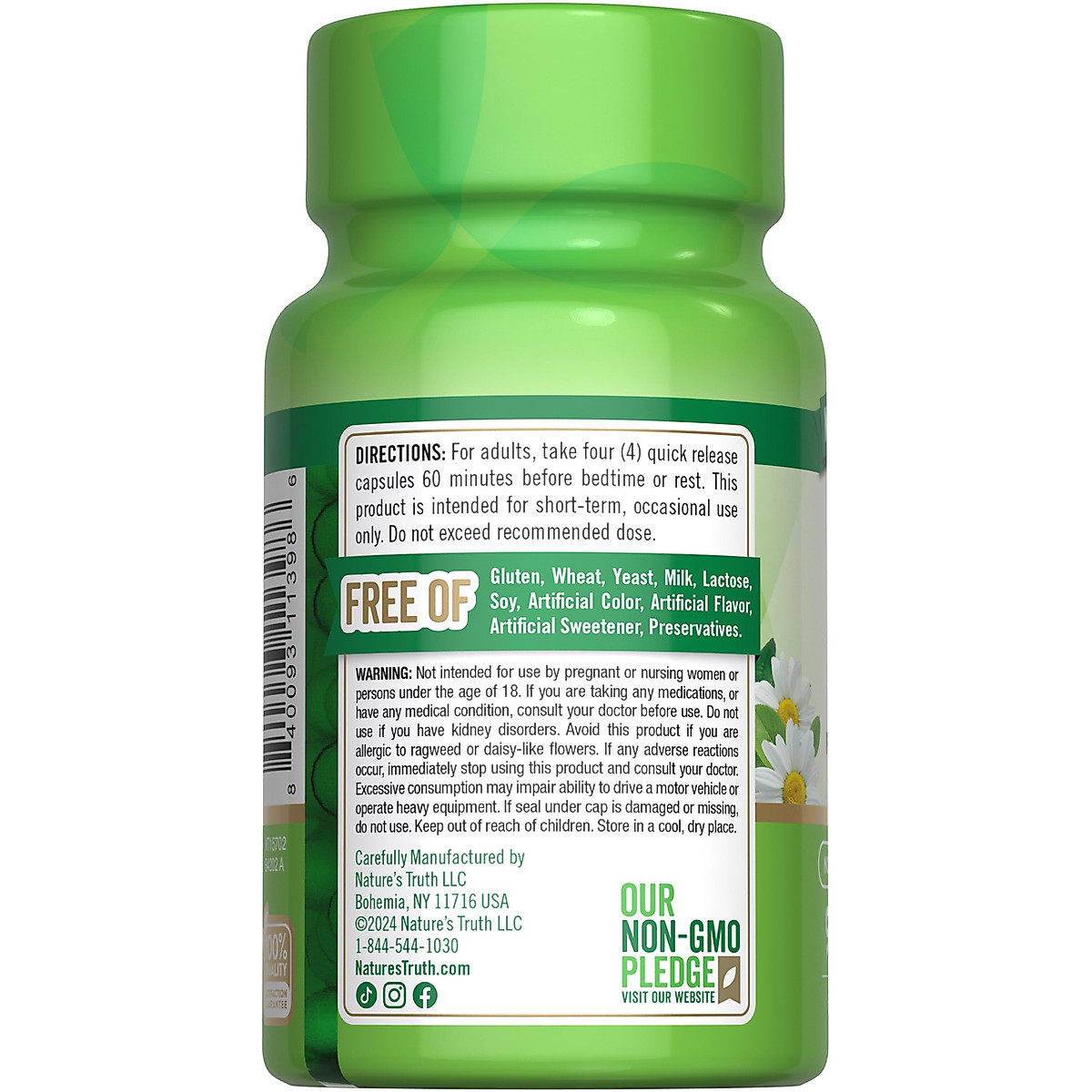 Nature's Truth Calm Caps | 90 Capsules | with Passion Flower and Chamomile | Non-GMO, Gluten Free Supplement