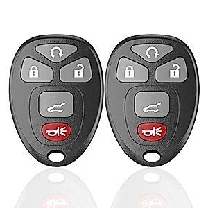 Replacement Fits for Chevy Suburban Tahoe Traverse 2007 2008 2009 2010 2011 2012 2013| Cadillac Escalade 2007-2010| Buick Enclave 2008-2017 Car Keyless Entry Remote Fob Self-Programming (Pack of 2)