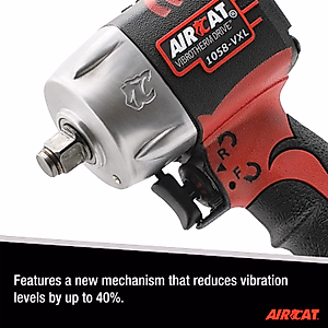 AIRCAT Pneumatic Tools 1058-VXL 1/2-Inch Vibrotherm Drive Composite Compact Impact Wrench 750 ft-lbs