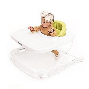 Joovy Spoon Baby Walker & Activity Center Featuring Three Adjustable Heights, Tough Luggage Grade Seat Material, and 30 lb Weight Capacity - JPMA Safety Certified (Greenie)