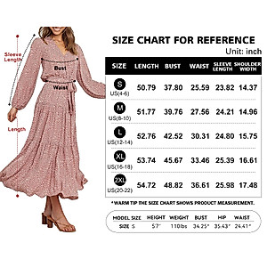 PRETTYGARDEN Women's 2024 Long Sleeve Ruffle Wrap V Neck Floral Maxi Dress Tie Waist Boho Chiffon Casual Flowy Long Dress(Pink,Large)