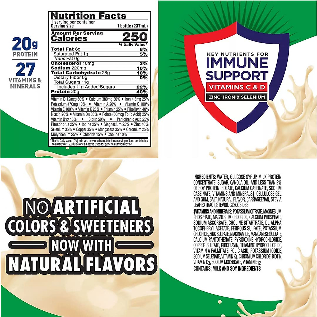 Boost High Protein Balanced Nutritional Drink variety pack - 8 Fl Oz (12 Pack) By Golax